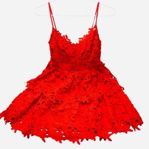 Endless Rose | Dresses | Lace Tiered Red Mini Dress Small Nwt | Poshmark